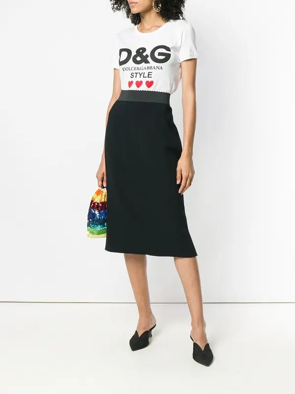 Dolce & Gabbana Scallop-edge Midi Skirt