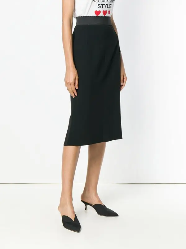 Dolce & Gabbana Scallop-edge Midi Skirt