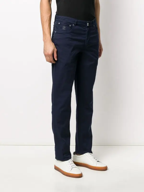 Brunello Cucinelli Straight Leg Chinos - Blue