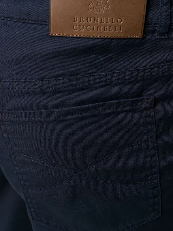 Brunello Cucinelli Straight Leg Chinos - Blue