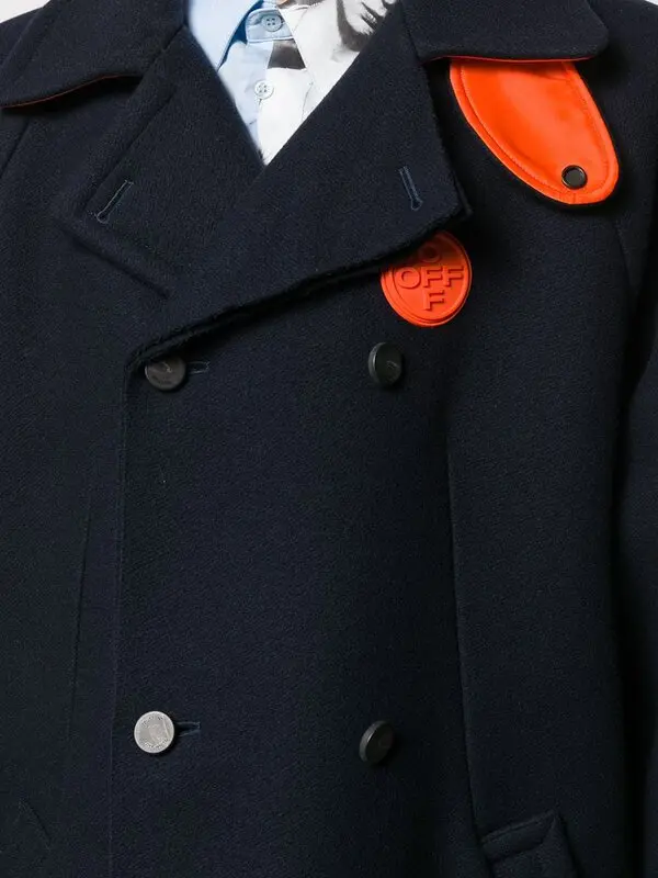 Off-White Double Breasted Midi Coat