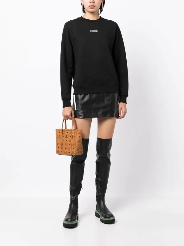 Mcm Mini Aren Tote Bag - Brown