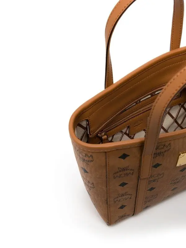 Mcm Mini Aren Tote Bag - Brown