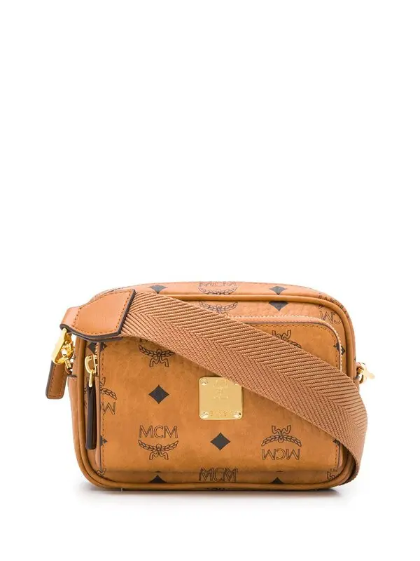 Mcm Visetos Crossbody Bag - Brown