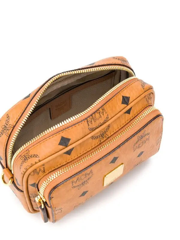 Mcm Visetos Crossbody Bag - Brown