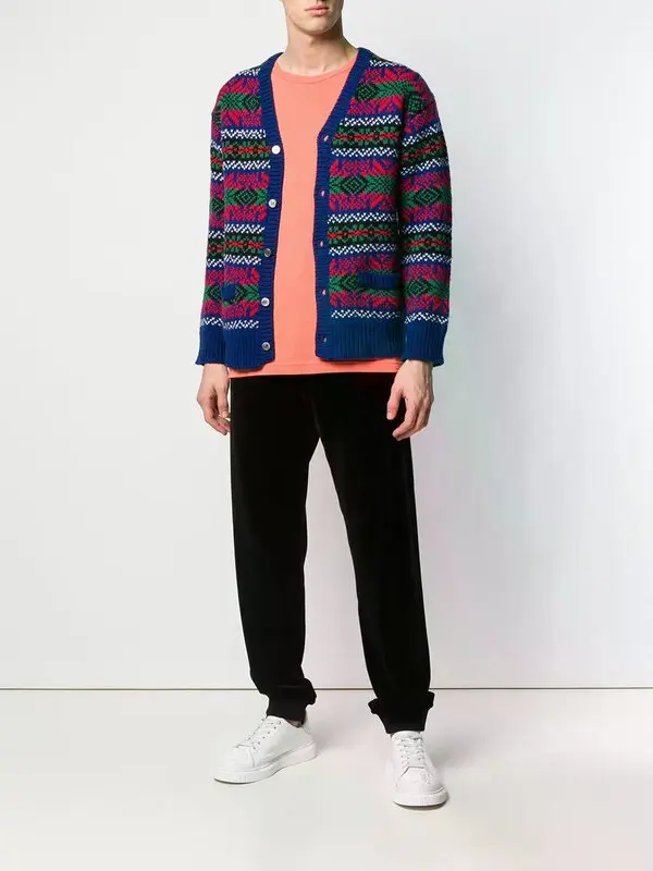 Comme Des Garçons Intarsia Buttoned Cardigan
