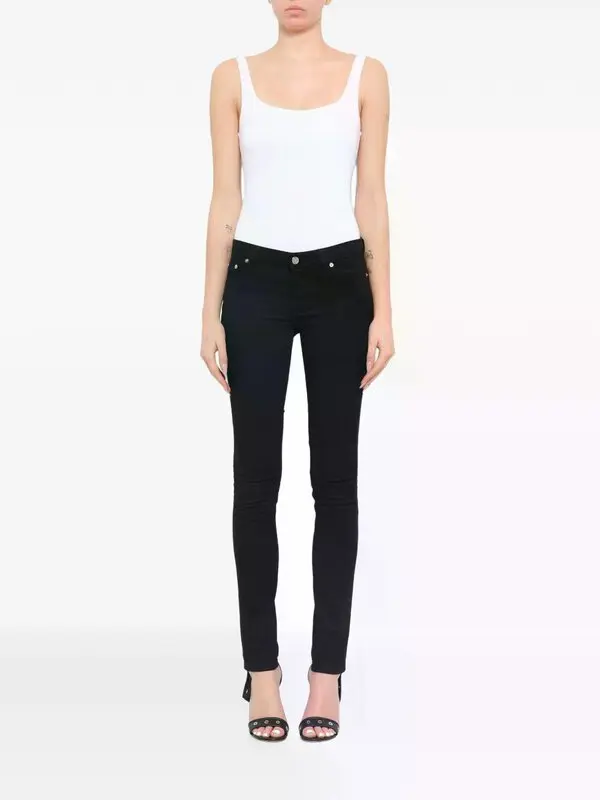 Givenchy Cotton Blend Star Motif Skinny Jeans