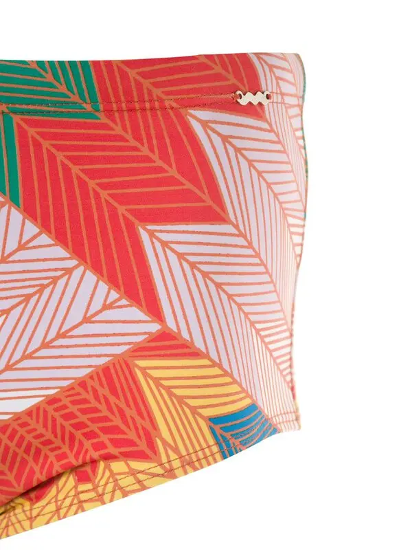 AMIR SLAMA Cocar Francês Print Trunks - Orange