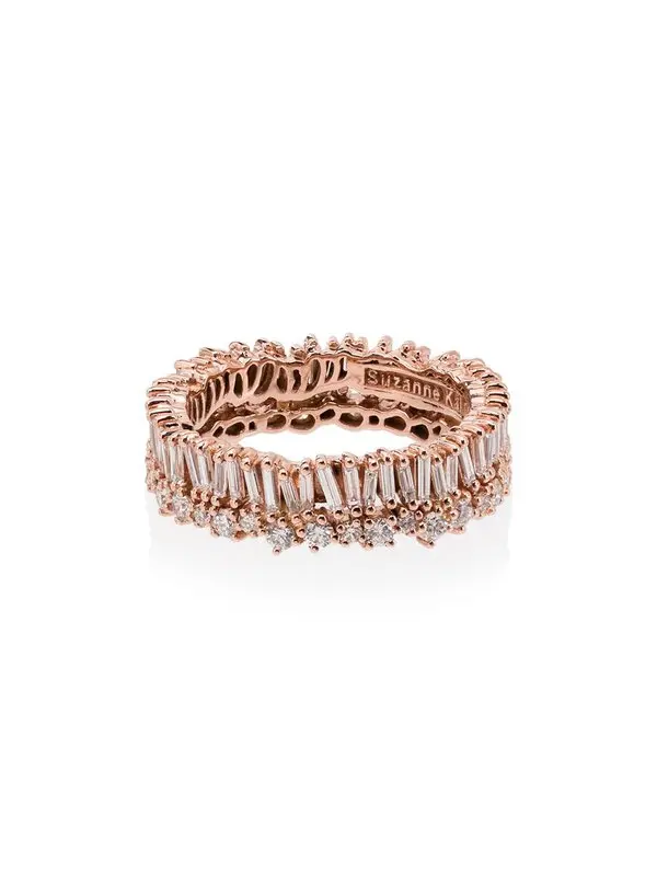 SUZANNE KALAN 18kt Rose Gold Diamond Eternity Ring - Pink