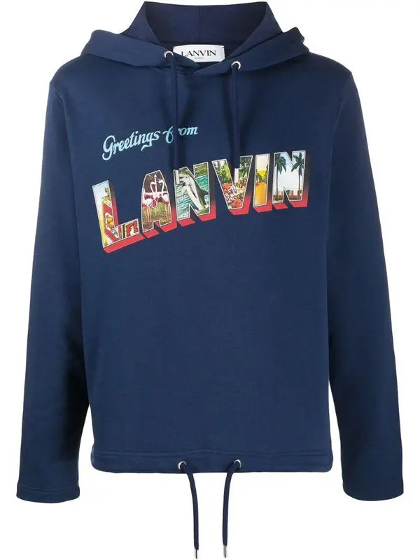 LANVIN Greeting From Printed Hoodie