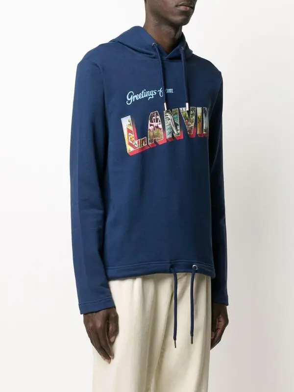 LANVIN Greeting From Printed Hoodie