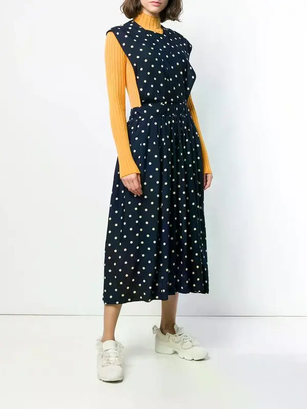 Comme Des Garçons Polka Dot Midi Dress