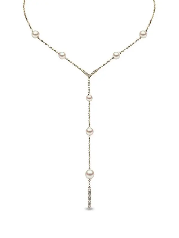 Yoko London 18kt Yellow Pearl And Diamond Necklace - Gold