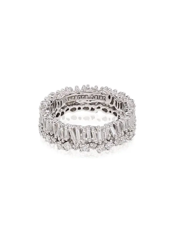 SUZANNE KALAN 18kt Gold Diamond Fireworks Ring - Silver