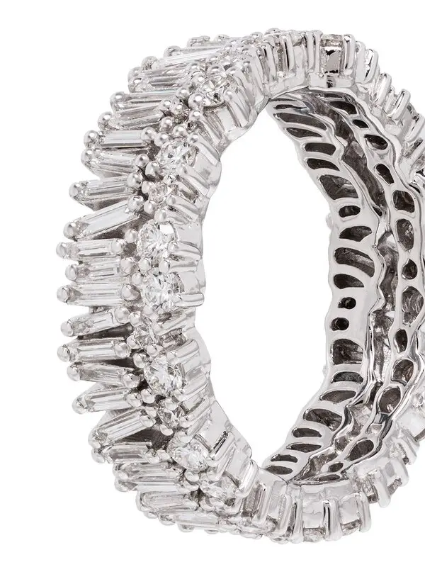 SUZANNE KALAN 18kt Gold Diamond Fireworks Ring - Silver