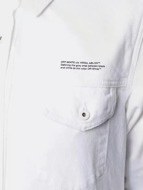 Off-White Two-toned Belted Shirt