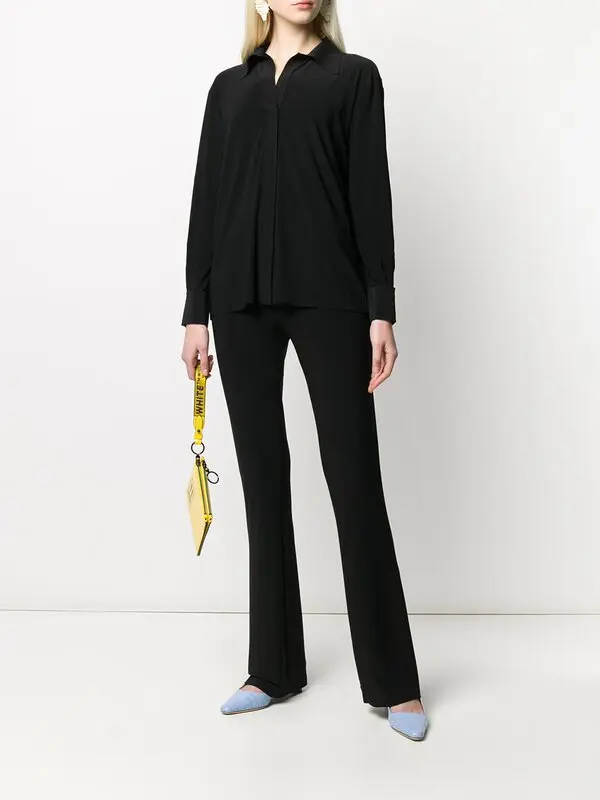 Norma Kamali High Waisted Straight-leg Trousers