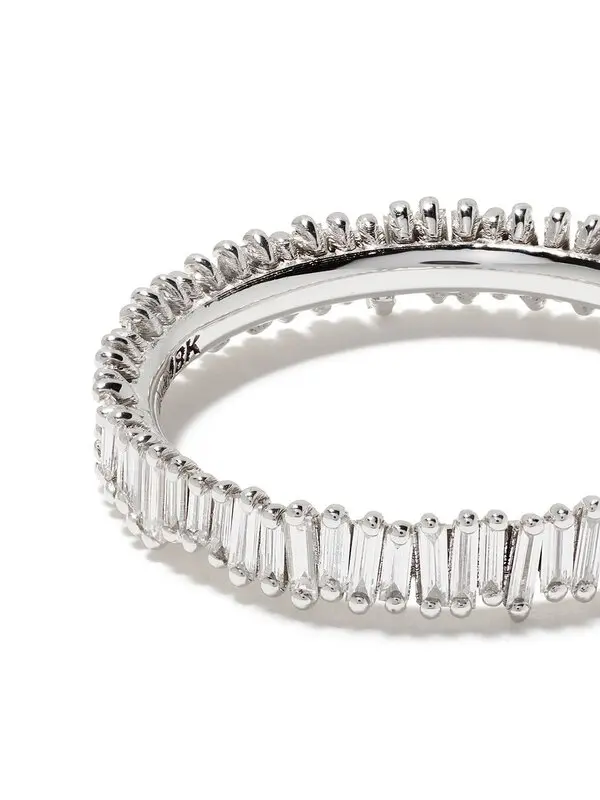 SUZANNE KALAN 18kt Mini Classic Fireworks Diamond Eternity Ring - Silver
