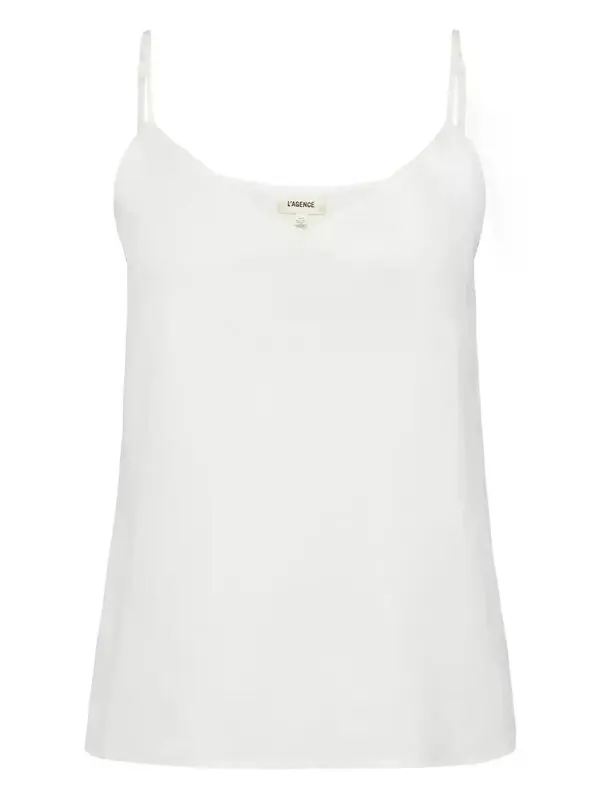 L'Agence V-neck Top - White