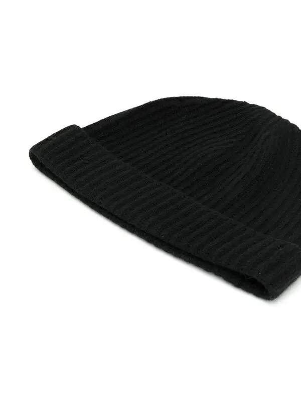 N.peal Ribbed Beanie - Black