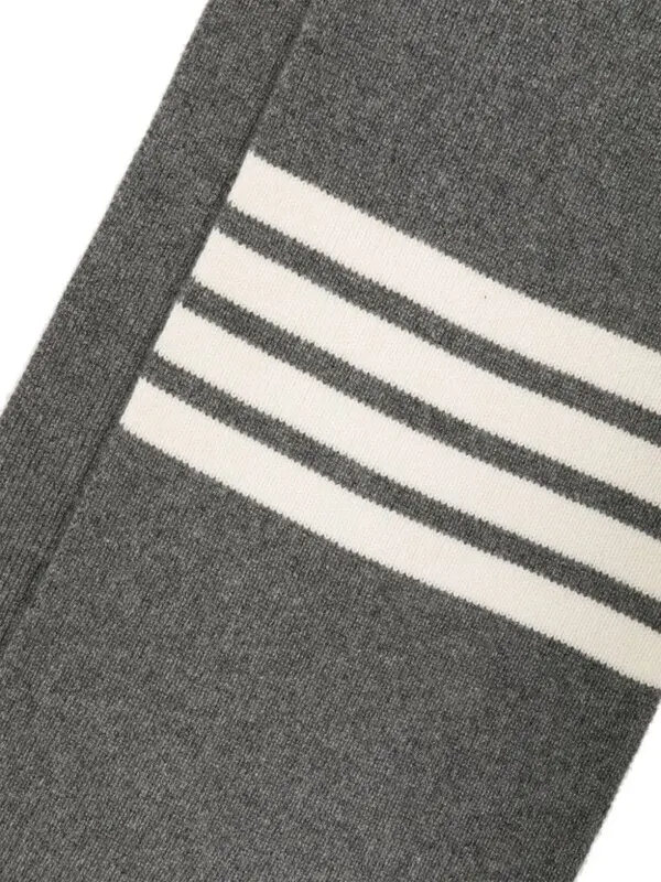 Thom Browne 4-bar Stripe Cashmere Scarf - Grey