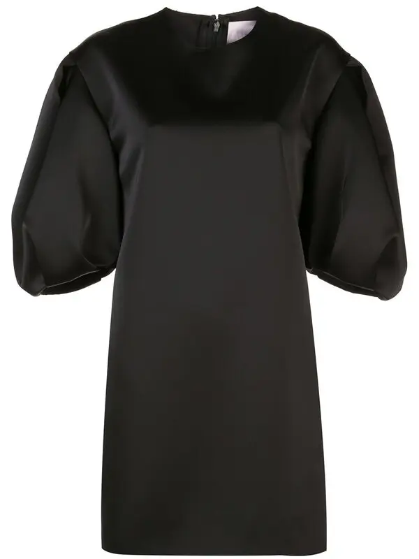 Carolina Herrera Shift Mini Dress With Puff Sleeves