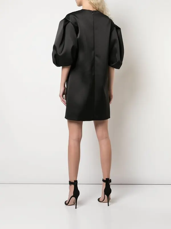 Carolina Herrera Shift Mini Dress With Puff Sleeves