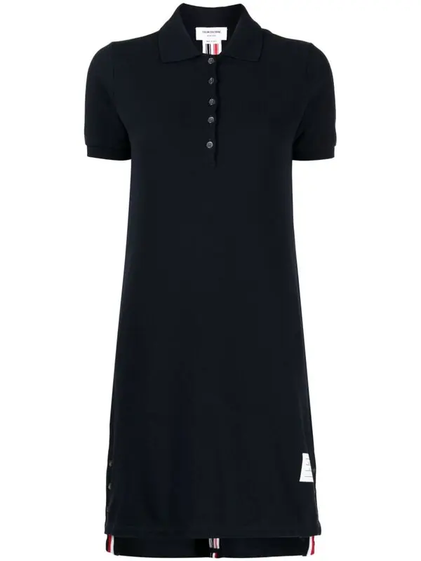 Thom Browne Stripe-detailing Piqué Polo Dress