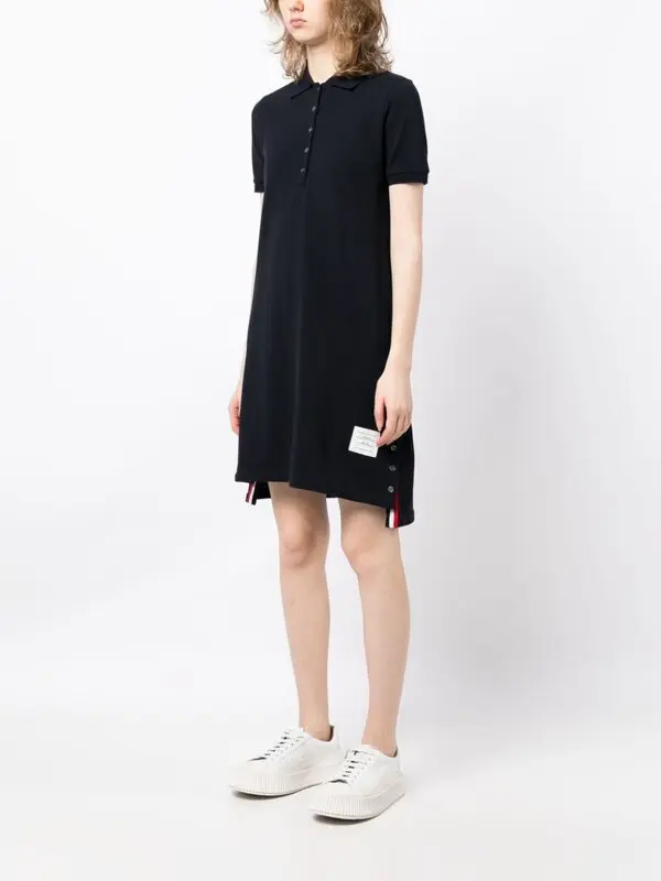 Thom Browne Stripe-detailing Piqué Polo Dress