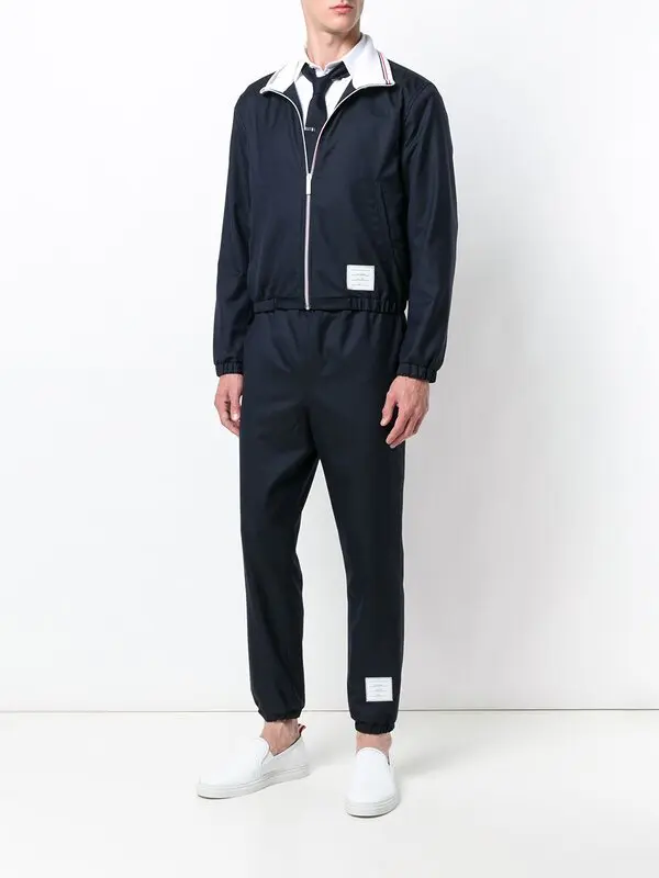 Thom Browne Drawstring-waist Wool Track Pants - Blue