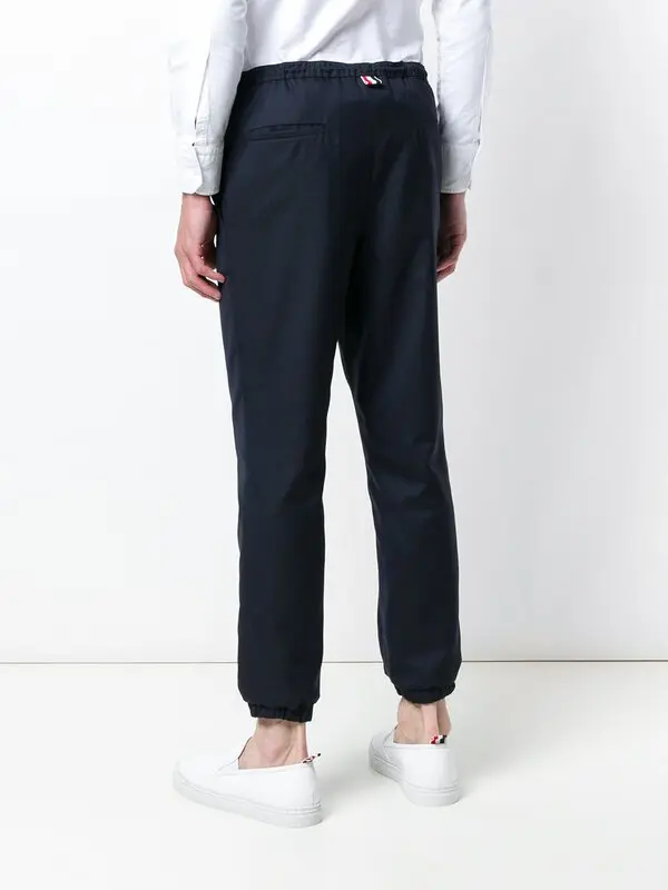 Thom Browne Drawstring-waist Wool Track Pants - Blue