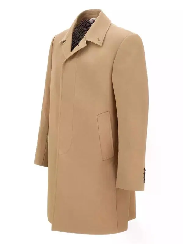 Thom Browne Mac Bal Collar Overcoat - Neutrals