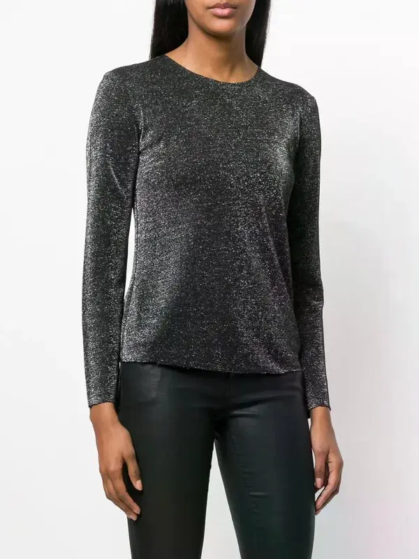 MAISON MARGIELA Long Sleeve Lurex Blouse