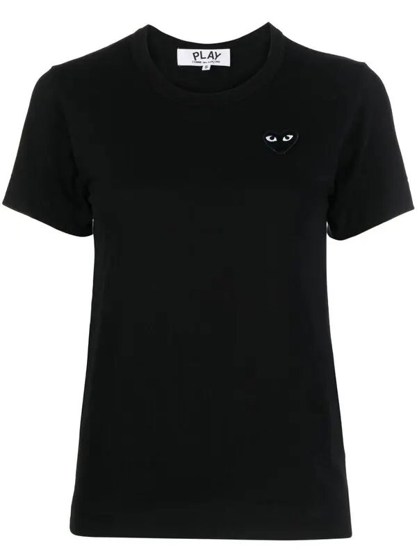 Play Comme Des Garcon Heart Logo T-shirt - Black