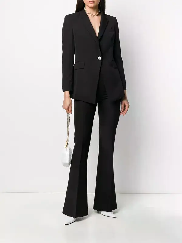 BLANCA VITA Flared Suit Trousers - Black