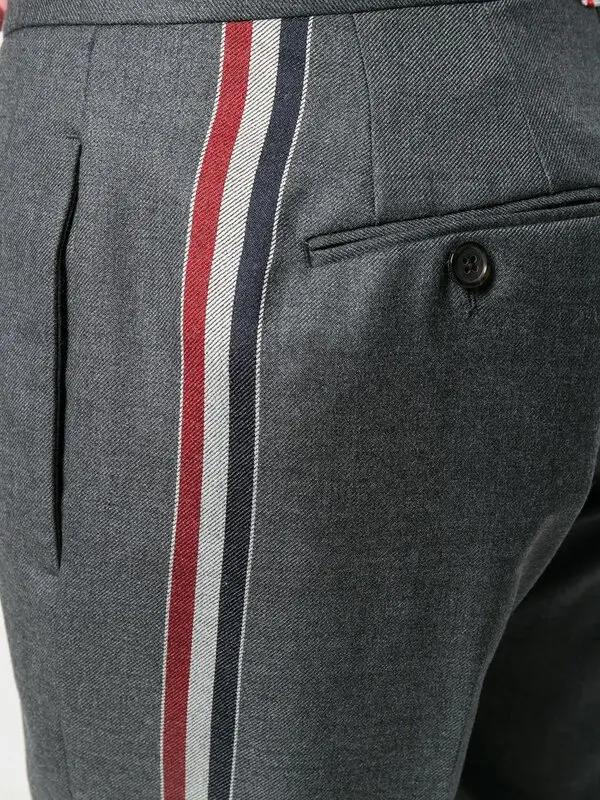 Thom Browne Striped Low-rise Wool Trouser