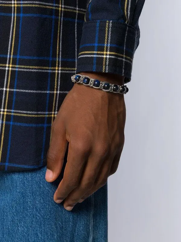 Emanuele Bicocchi Beaded Chain Bracelet - Blue