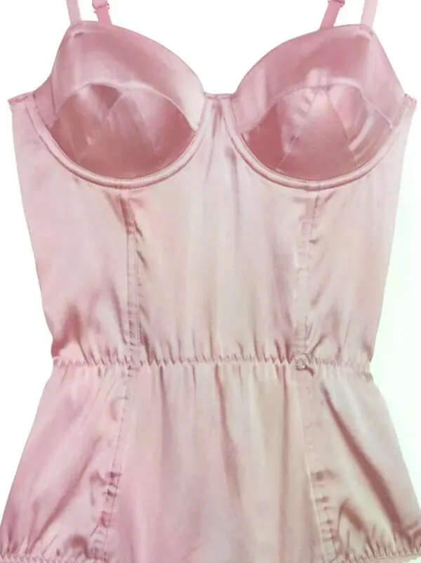 FLEUR DU MAL Satin Bullet Bodysuit - Pink