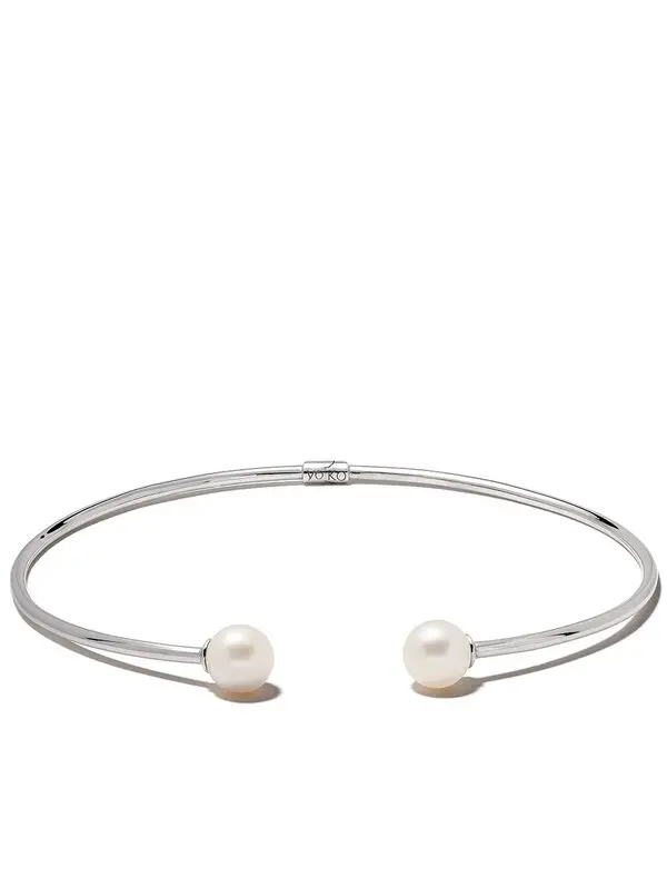 Yoko London 18kt White Gold Freshwater Pearl Necklace - Silver