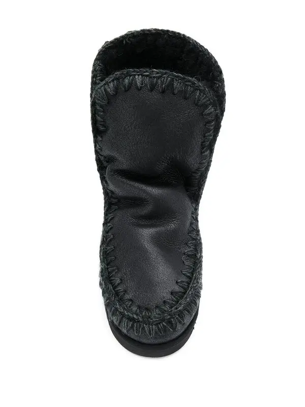 Mou Stitch Detail Snow Boots - Black