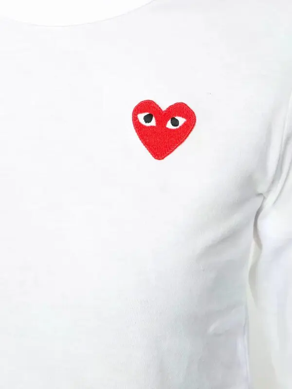 Play Comme Des Garcon Heart Logo T-shirt - White