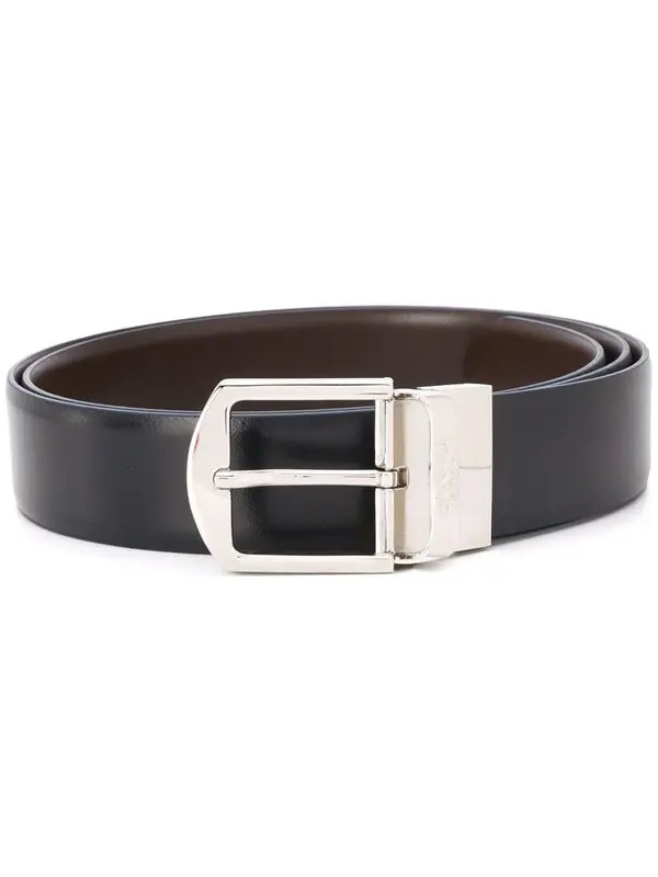Canali Classic Buckle Belt - Blue