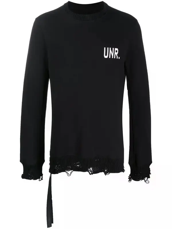 BEN TAVERNITI UNRAVEL PROJECT Distressed Logo Sweatshirt