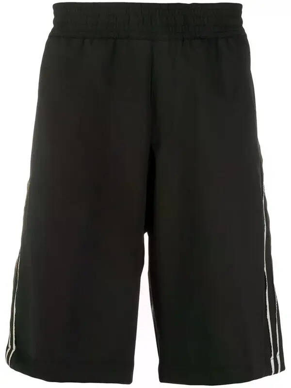 Neil Barrett Side Stripes Track Shorts - Black