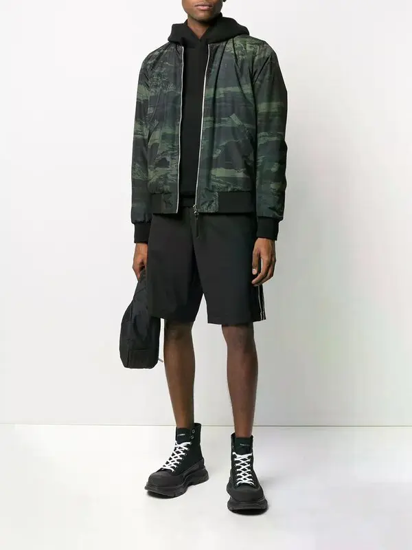 Neil Barrett Side Stripes Track Shorts - Black