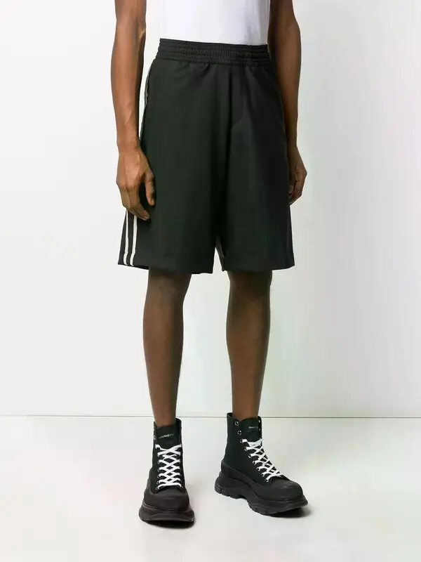 Neil Barrett Side Stripes Track Shorts - Black