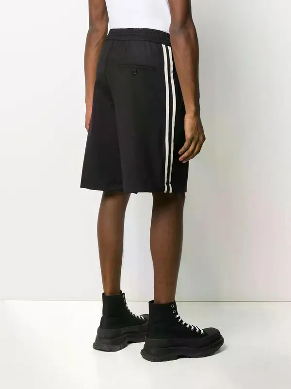 Neil Barrett Side Stripes Track Shorts - Black