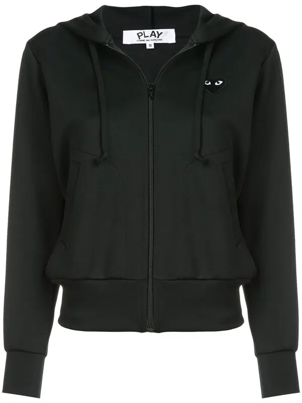 Play Comme Des Garcon Drawstring Zip Hoodie