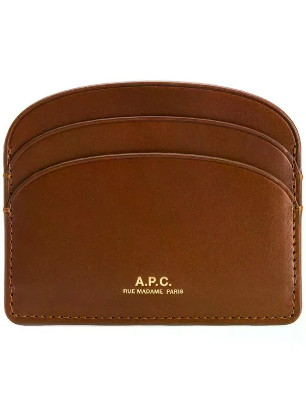 A.p.c. Logo-stamp Cardholder - Brown