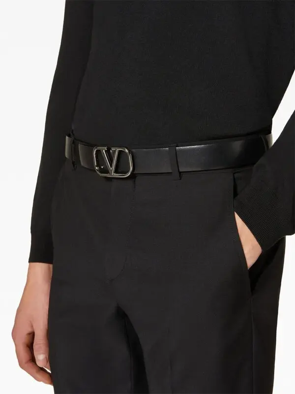 Valentino Garavani 30mm Vlogo Signature Leather Belt